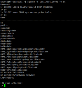 Configure Active Directory authentication with SQL Server on Linux | cviorel.com